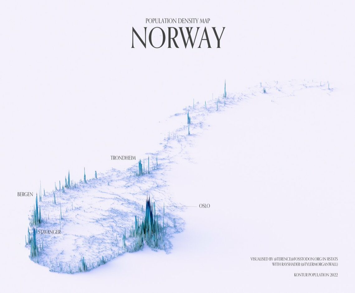 Population Density Maps By Terence Fosstodon – THEINSPIRATION.COM