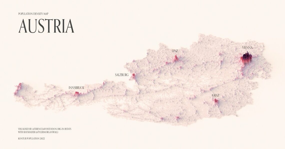 Population Density Maps By Terence Fosstodon – THEINSPIRATION.COM